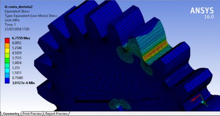 Ansys - Gear Wheel - Cyberdyne